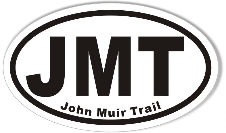 JMT John Muir Trail Oval Bumper Sticker – StickerCafe.com