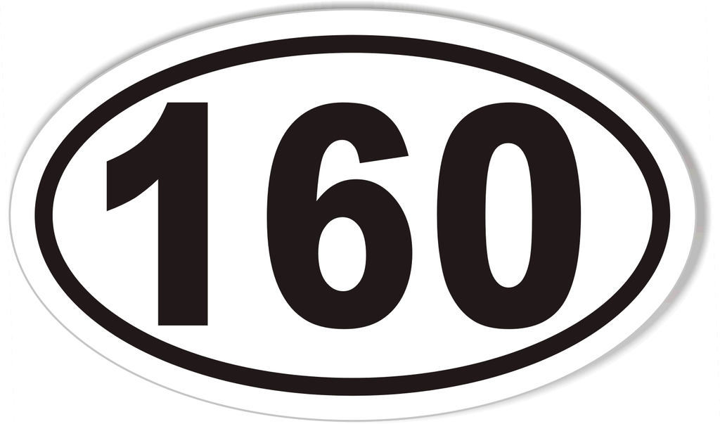 1-160 Numbered Golf Cart Oval Bumper Stickers – StickerCafe.com