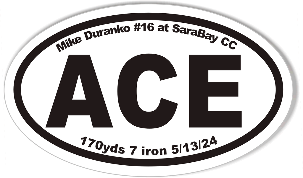 ACE Oval Bumper Stickers – StickerCafe.com