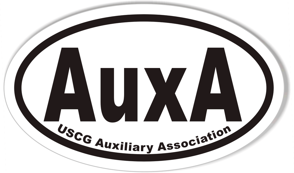 AuxA USCG Auxiliary Association Oval Bumper Stickers – StickerCafe.com