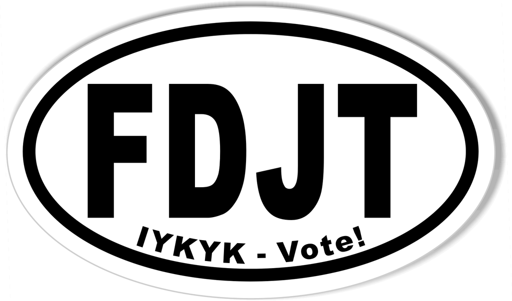 FDJT Oval Bumper Stickers – StickerCafe.com