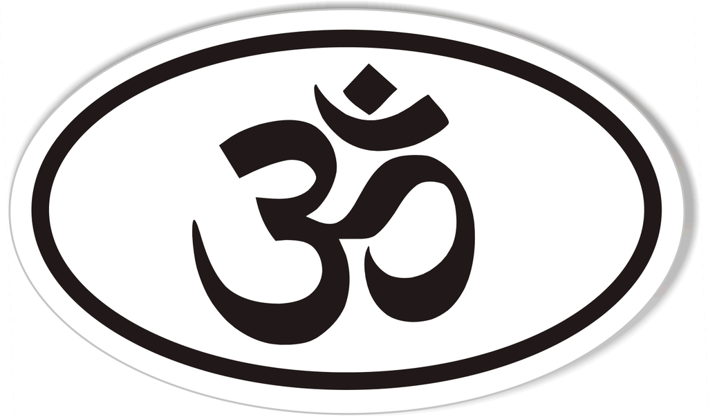 OM Symbol Oval Bumper Stickers – StickerCafe.com