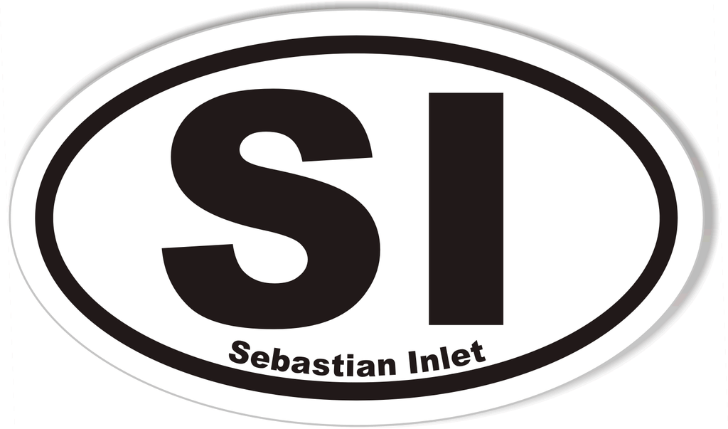 SI Sebastian Inlet Oval Bumper Stickers – StickerCafe.com