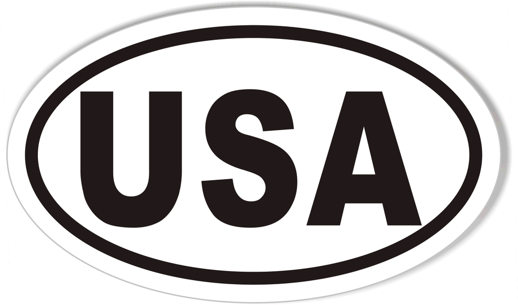 USA United States of America Oval Bumper Sticker – StickerCafe.com