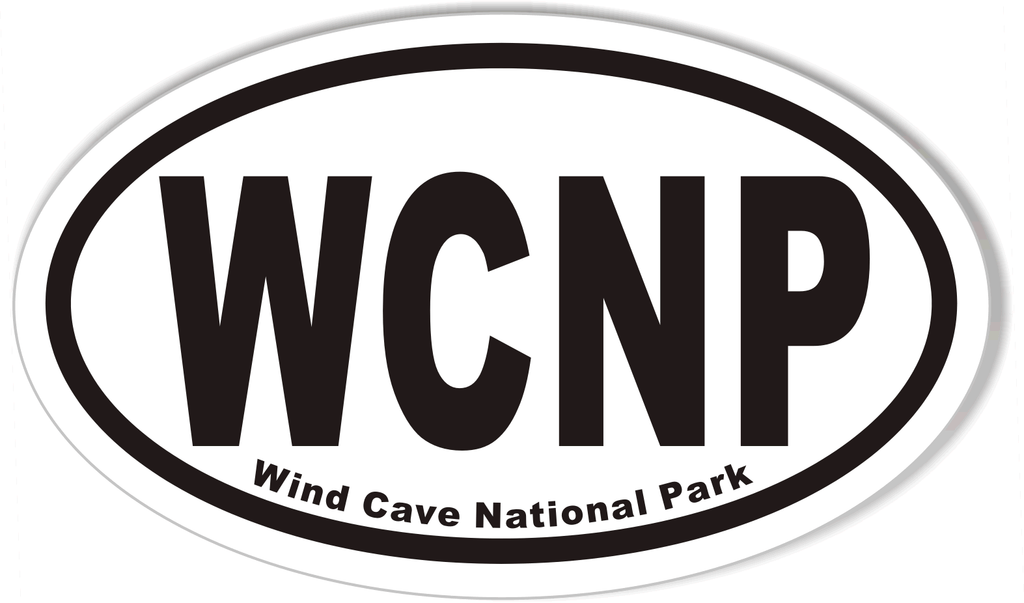 WCNP Wind Cave National Park Oval Bumper Sticker – StickerCafe.com