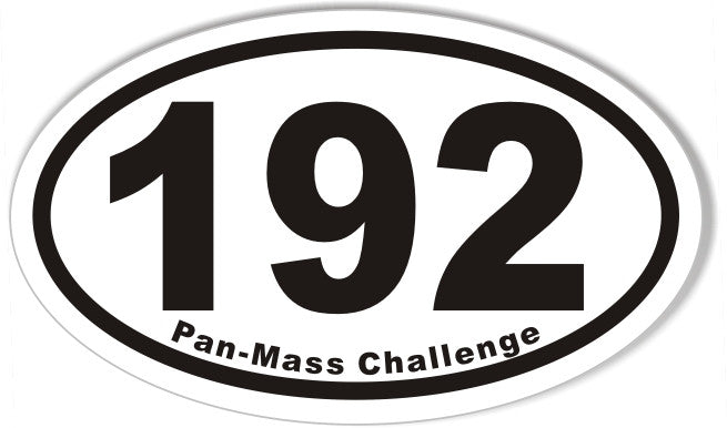 192 Pan-Mass Challenge Oval Bumper Stickers – StickerCafe.com