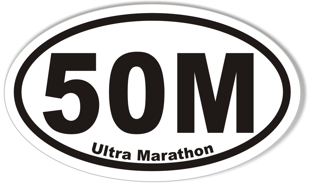 50M Ultra Marathon Oval Sticker – StickerCafe.com