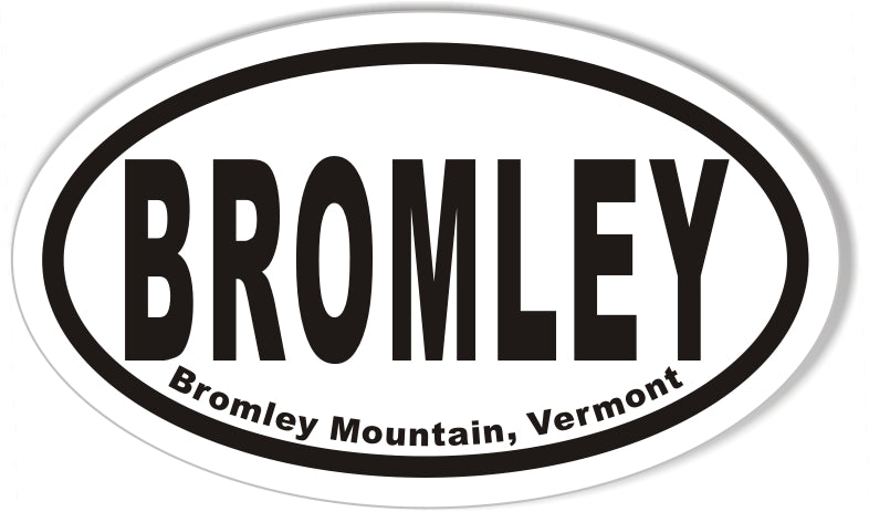 BROMLEY Bromley Mountain, Vermont Oval Stickers – StickerCafe.com