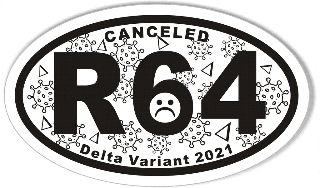 R64 Delta Variant Oval Stickers – StickerCafe.com