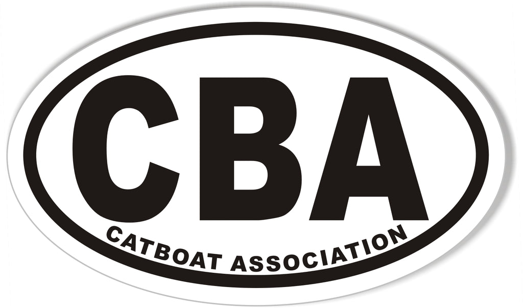 CBA CATBOAT ASSOCIATION Oval Bumper Stickers – StickerCafe.com