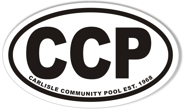 CCP CARLISLE COMMUNITY POOL EST. 1968 Custom Oval Bumper Stickers ...