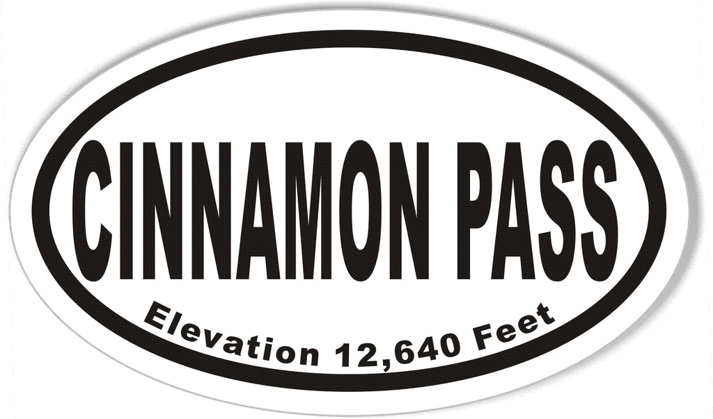 CINNAMON PASS Oval Bumper Stickers – StickerCafe.com
