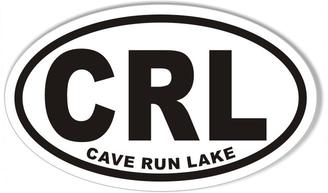 CAVE RUN LAKE CRL Oval Bumper Stickers – StickerCafe.com