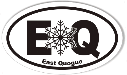 EQ East Quogue Snowflake Oval Bumper Stickers – StickerCafe.com