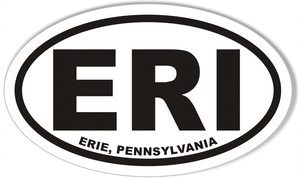 ERI ERIE, PENNSYLVANIA Oval Bumper Stickers – StickerCafe.com