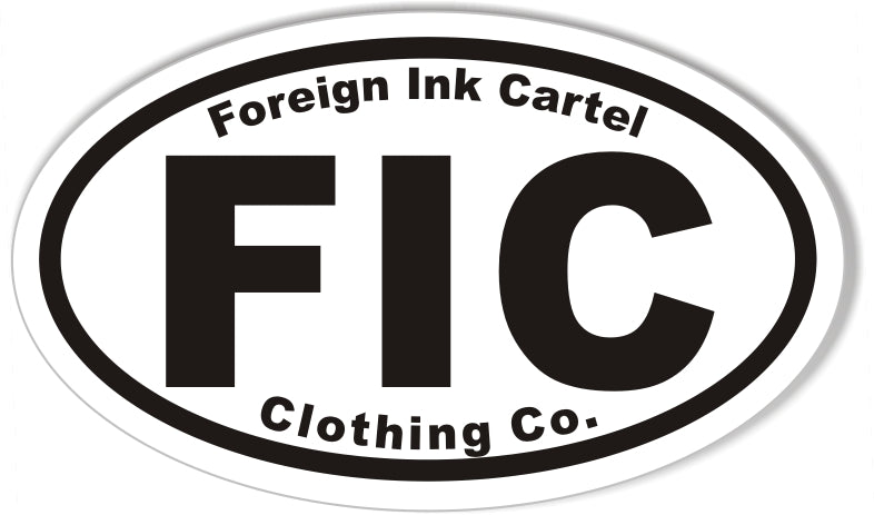 Foreign Ink Cartel Custom Oval Bumper Stickers – StickerCafe.com