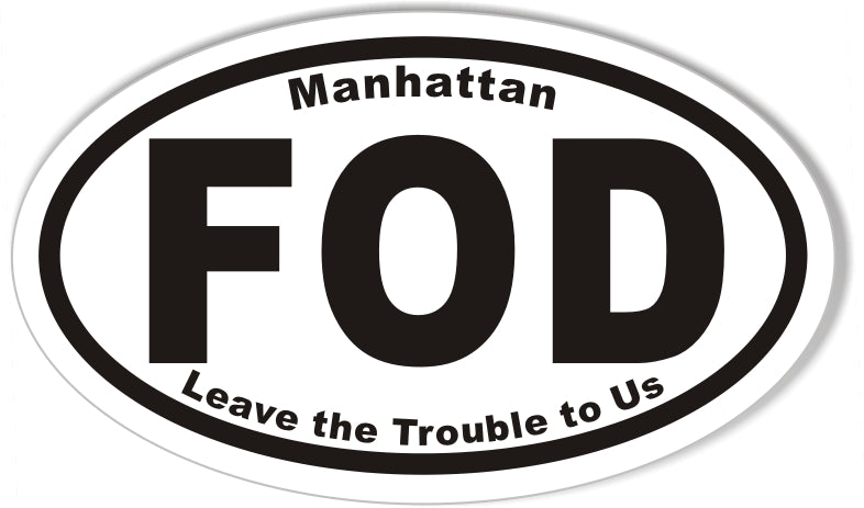 FOD Manhattan Custom Oval Bumper Stickers – StickerCafe.com