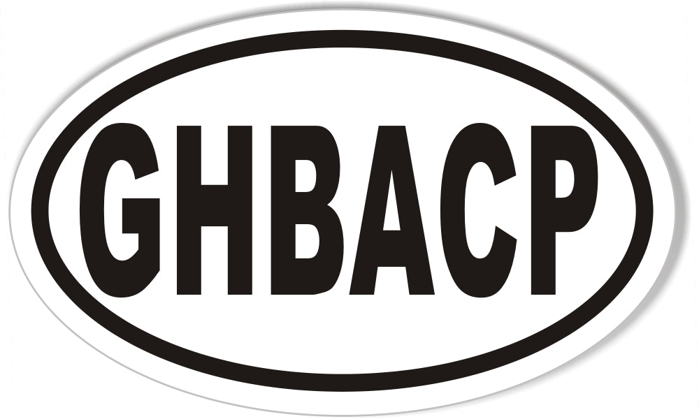 GHBACP Oval Bumper Stickers – StickerCafe.com