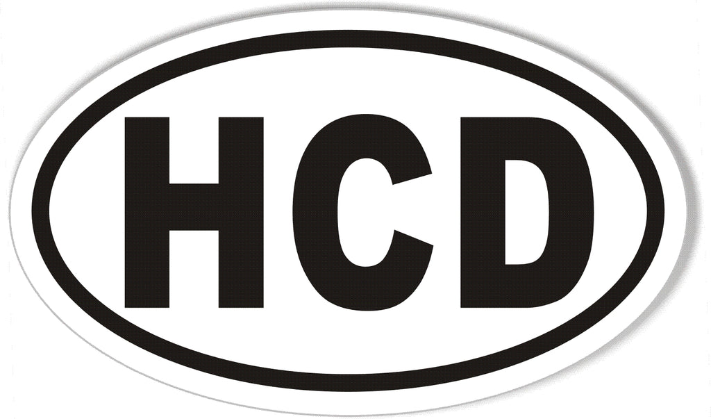 HCD Oval Bumper Stickers – StickerCafe.com