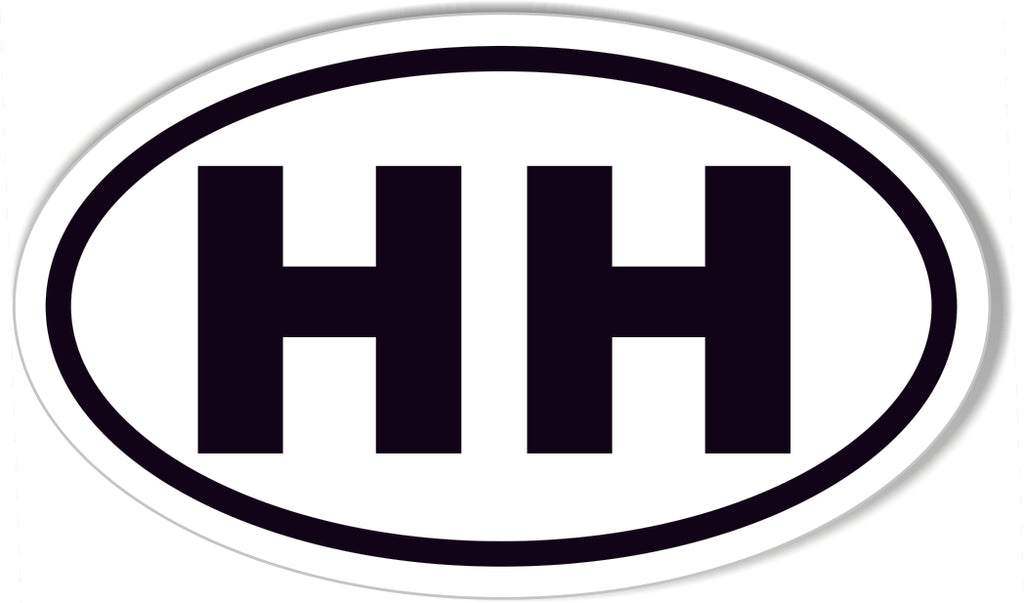 HH Oval Bumper Stickers – StickerCafe.com