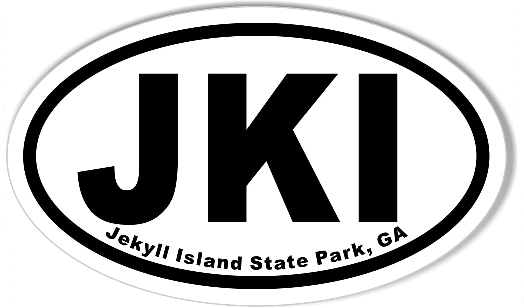 JKI Jekyll Island, GA Oval Bumper Stickers – StickerCafe.com