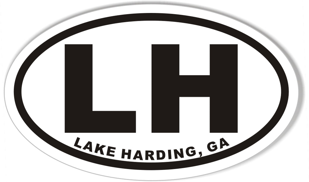 LH LAKE HARDING, GA Oval Bumper Stickers – StickerCafe.com