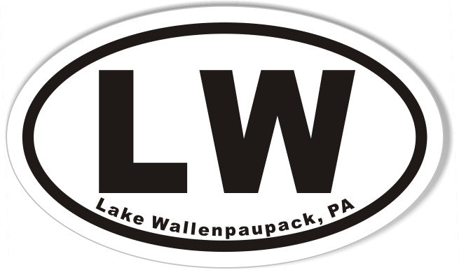LW Lake Wallenpaupack Oval Stickers – StickerCafe.com