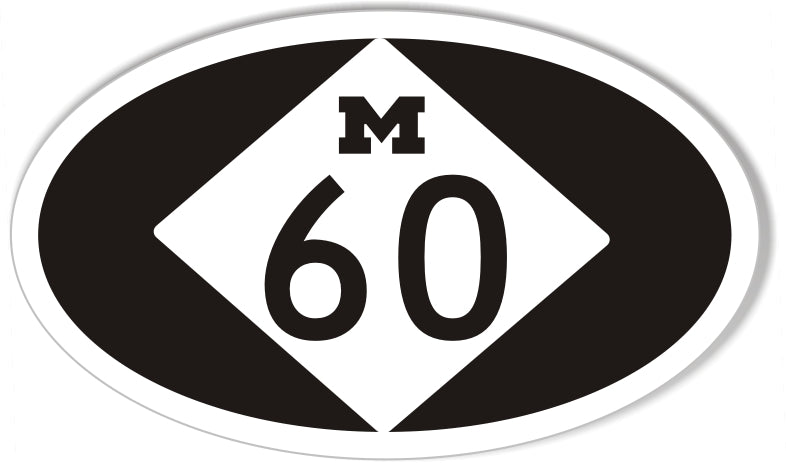 M-60 Michigan Highway Sticker – StickerCafe.com