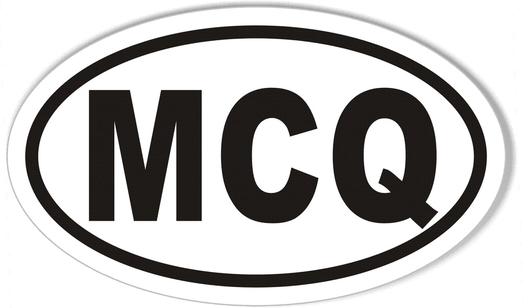 MCQ Oval Bumper Stickers – StickerCafe.com