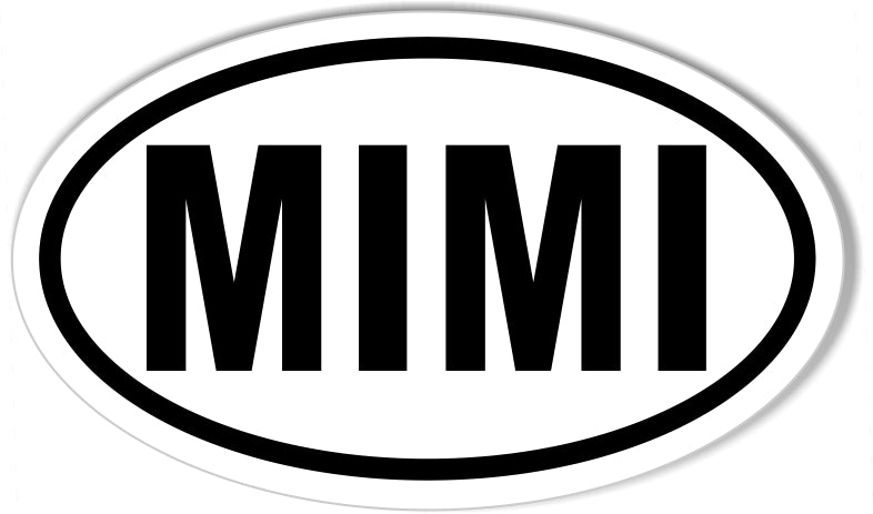 MIMI Oval Bumper Stickers – StickerCafe.com