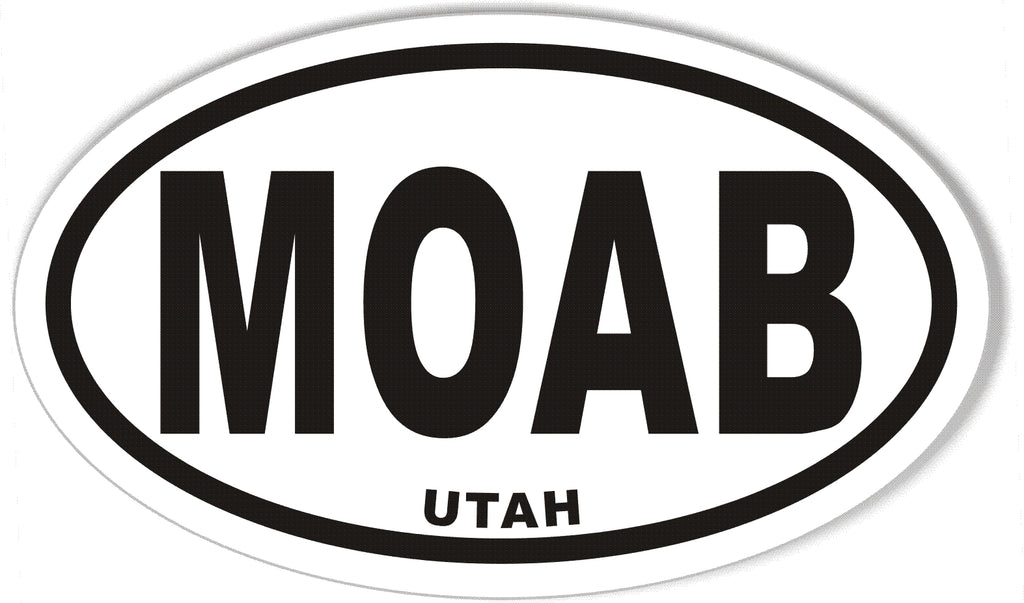 MOAB UTAH Oval Bumper Stickers – StickerCafe.com