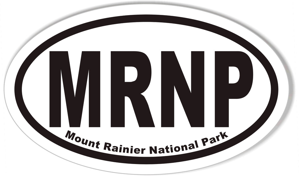MRNP Mount Rainier National Park Oval Bumper Stickers – StickerCafe.com