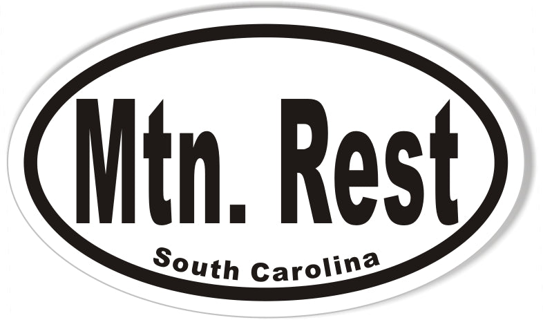 Mtn. Rest South Carolina Oval Bumper Stickers – StickerCafe.com