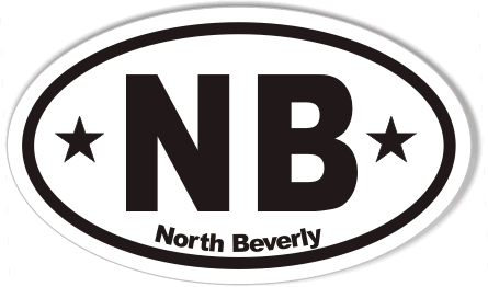 NB North Beverly Oval Stickers – StickerCafe.com