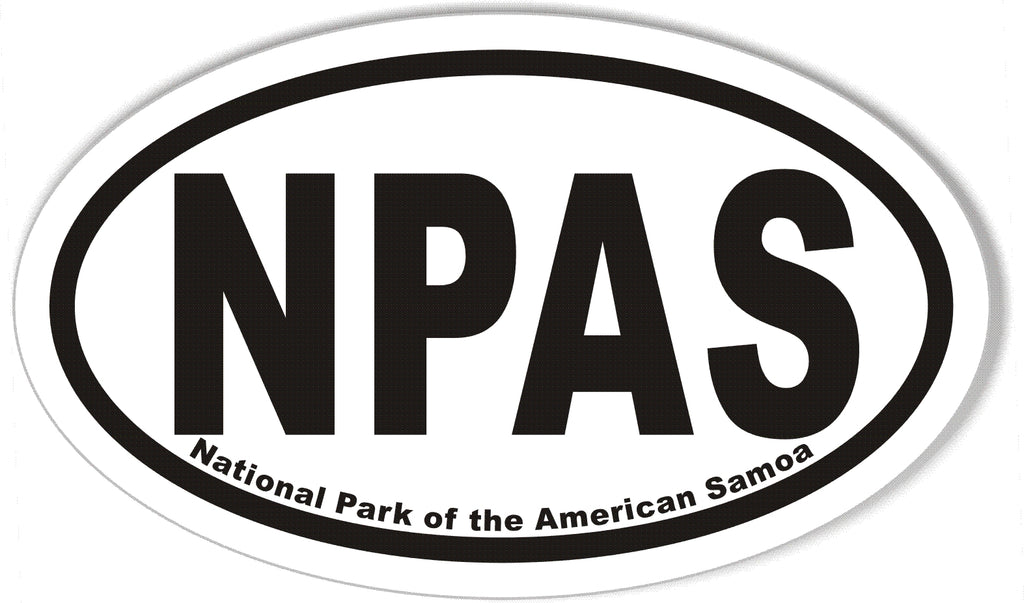 NPAS National Park of the American Samoa Oval Bumper Stickers ...