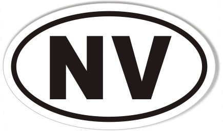 NV Nevada Oval Sticker – StickerCafe.com