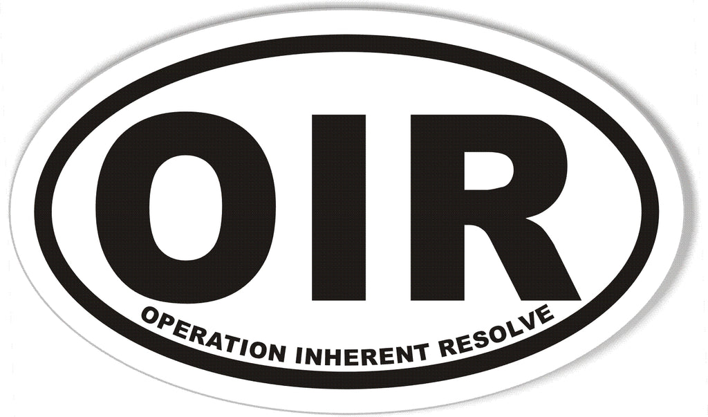 OIR OPERATION INHERENT RESOLVE Oval Bumper Stickers – StickerCafe.com