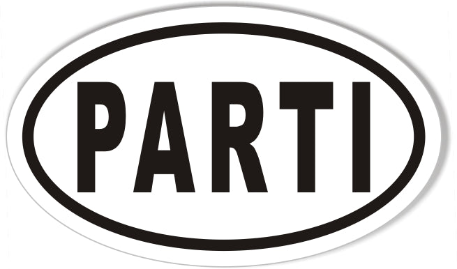 PARTI PARTI POODLES ROCK Oval Bumper Stickers – StickerCafe.com