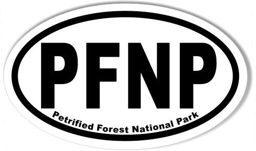 PFNP Petrified Forest National Park Oval Bumper Stickers – StickerCafe.com