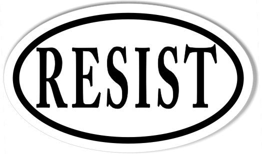 RESIST Custom Oval Bumper Stickers – StickerCafe.com