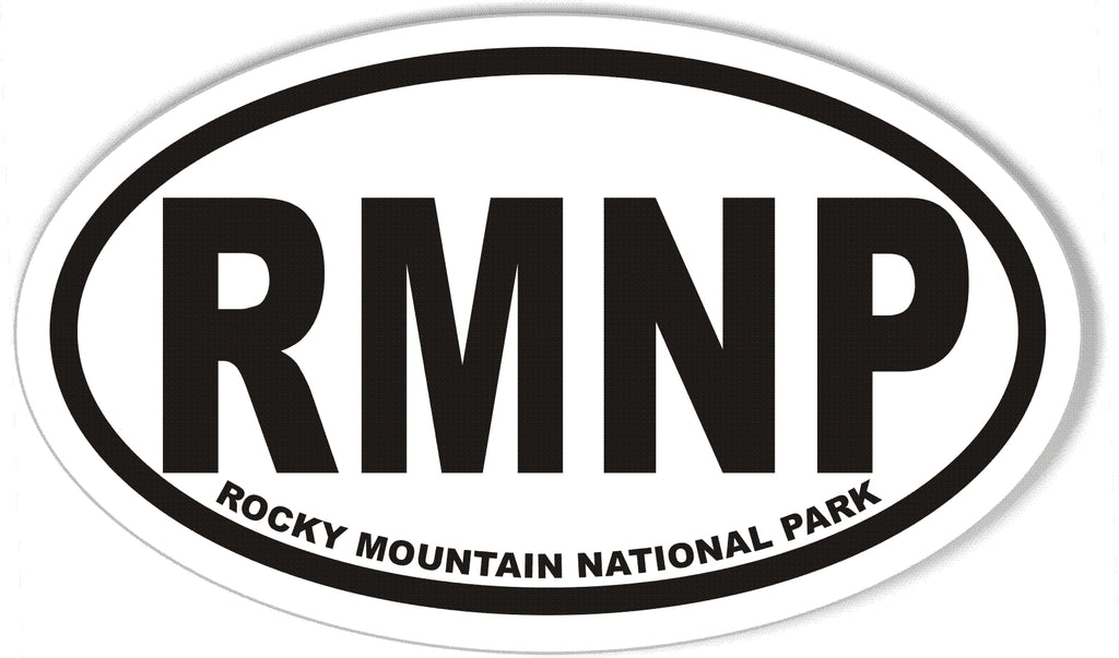 RMNP ROCKY MOUNTAIN NATIONAL PARK Oval Bumper Stickers – StickerCafe.com