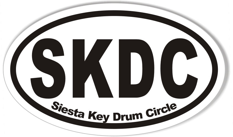 SKDC Siesta Key Drum Circle Oval Bumper Stickers – StickerCafe.com