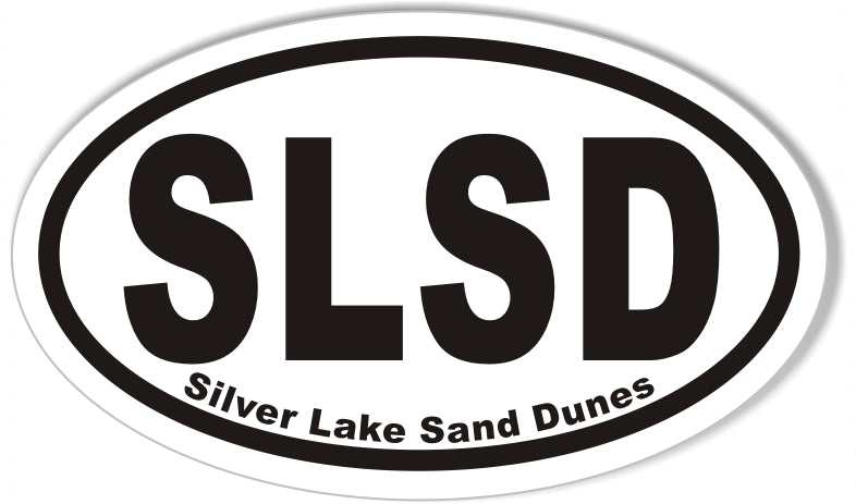 SLSD Silver Lake Sand Dunes Oval Stickers 3x5" – StickerCafe.com