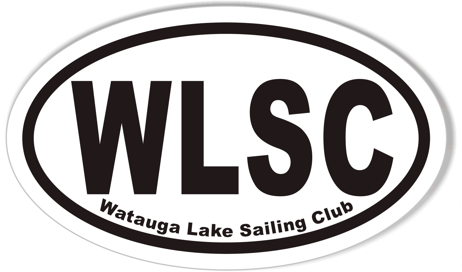 WLSC Watauga Lake Sailing Club Oval Bumper Stickers – StickerCafe.com