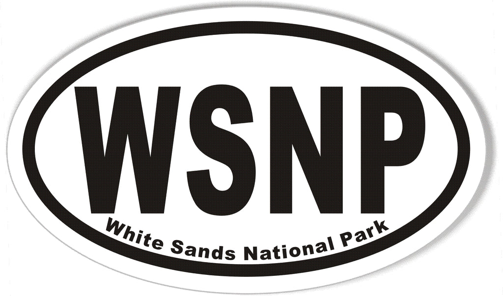 WSNP White Sands National Park Oval Bumper Stickers – StickerCafe.com