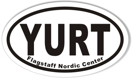 YURT Flagstaff Nordic Center Custom Euro Oval Bumper Stickers ...