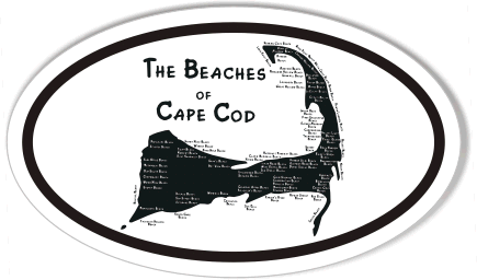 Cape Cod Beaches Oval Bumper Stickers – StickerCafe.com