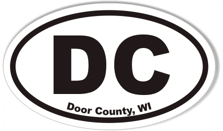 DC Door County, WI Euro Oval Sticker – StickerCafe.com