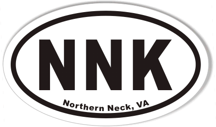 NNK Northern Neck Oval Stickers 3x5" – StickerCafe.com