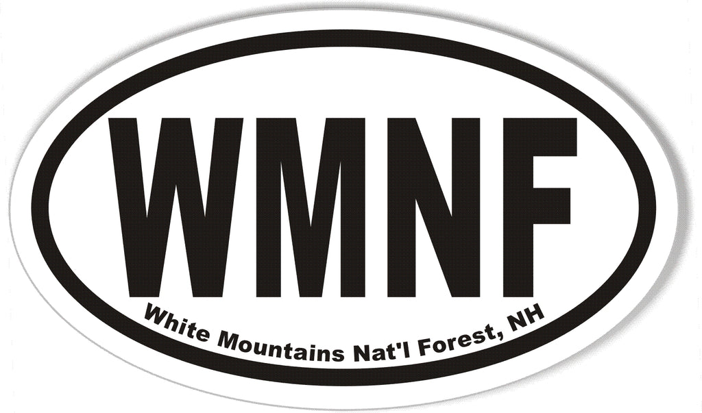 WMNF White Mountains Nat'l Forest, NH Oval Bumper Stickers ...